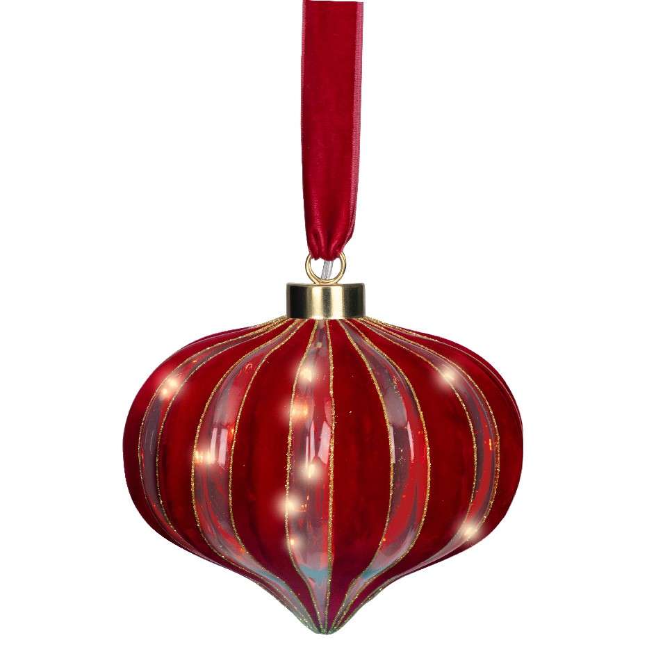 Micro-LED Licht 20cm - Rot/Gold K489448 | Harlekin - Dekoration ...