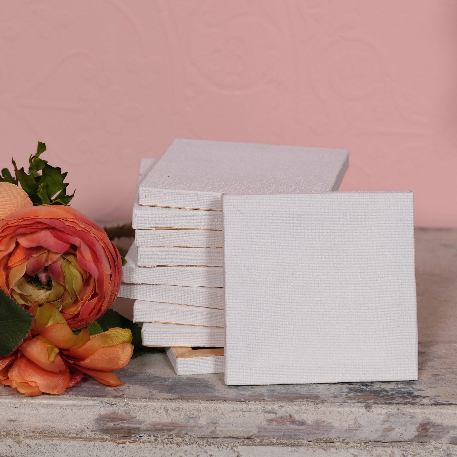 10 Miniatur Leinwände 10x10 cm CR90541 | Chipboards/Holzembellishments ...